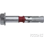 ICCONS PBA20115 M14 X 115mm Zinc Heavy Duty Panel Bracing Anchor ...